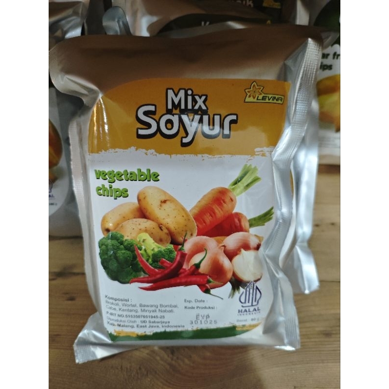 Jual Keripik Mix Sayur kemasan 80 gram kripik oleh oleh khas Malang ...