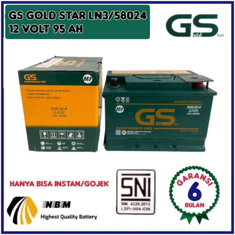 Jual Aki Mobil Innova Reborn Diesel/Fortuner diesel/Hilux GS Gold Star LN3 aki Kering 12V 95Ah ...