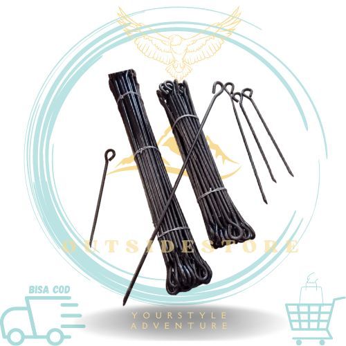 Jual Pasak tenda 20/30/40cm patok besi bijian pasak tenda | Shopee ...