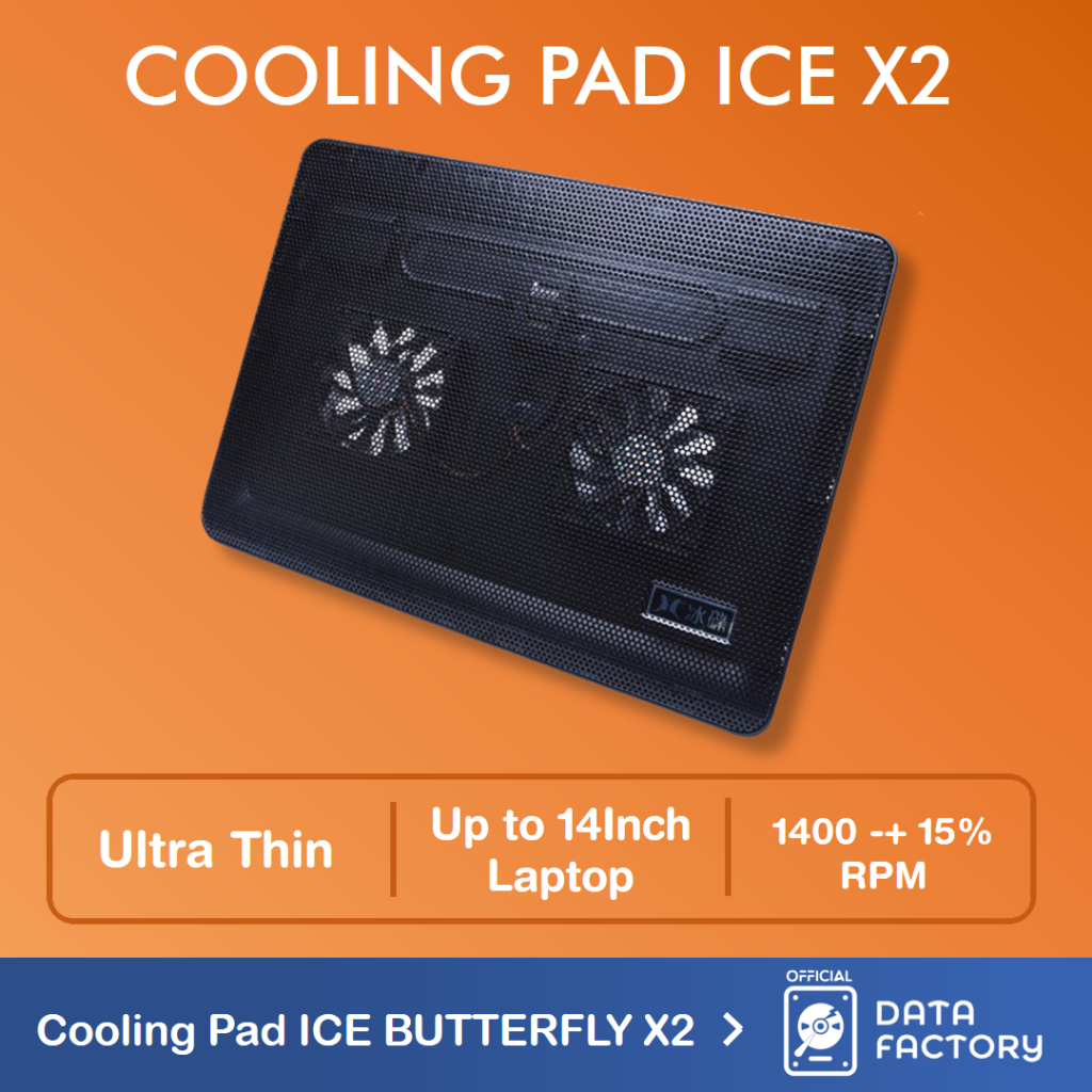 Jual Cooling Pad X2 Notebook Cooler Kipas Laptop ICE BUTTERFLY Fan X-2 ...