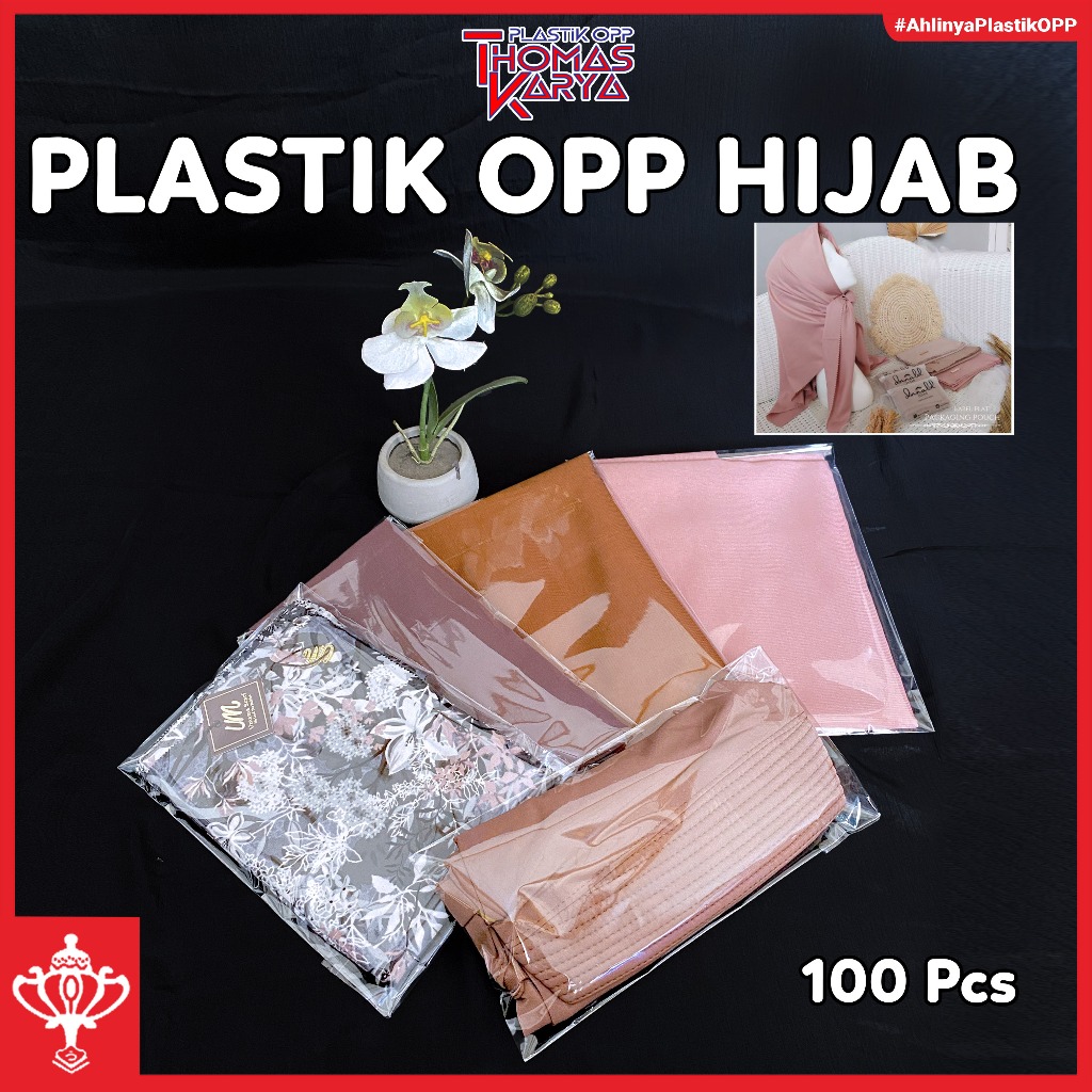 Jual Plastik Jilbab 18x25 20x30 20x15 isi 100 OPP Ziplock Doff Klip ...