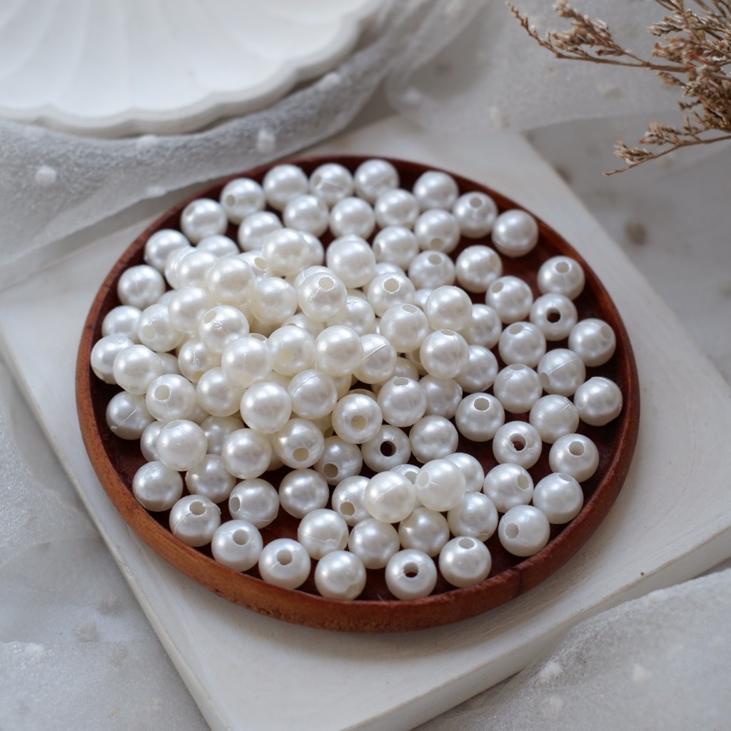 Jual Mutiara Ringan Polos Bulat Putih | Shopee Indonesia