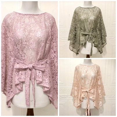 Jual Termurah Outer Brokat Tali Depan Brokat Cape Crop Baju Pesta ...