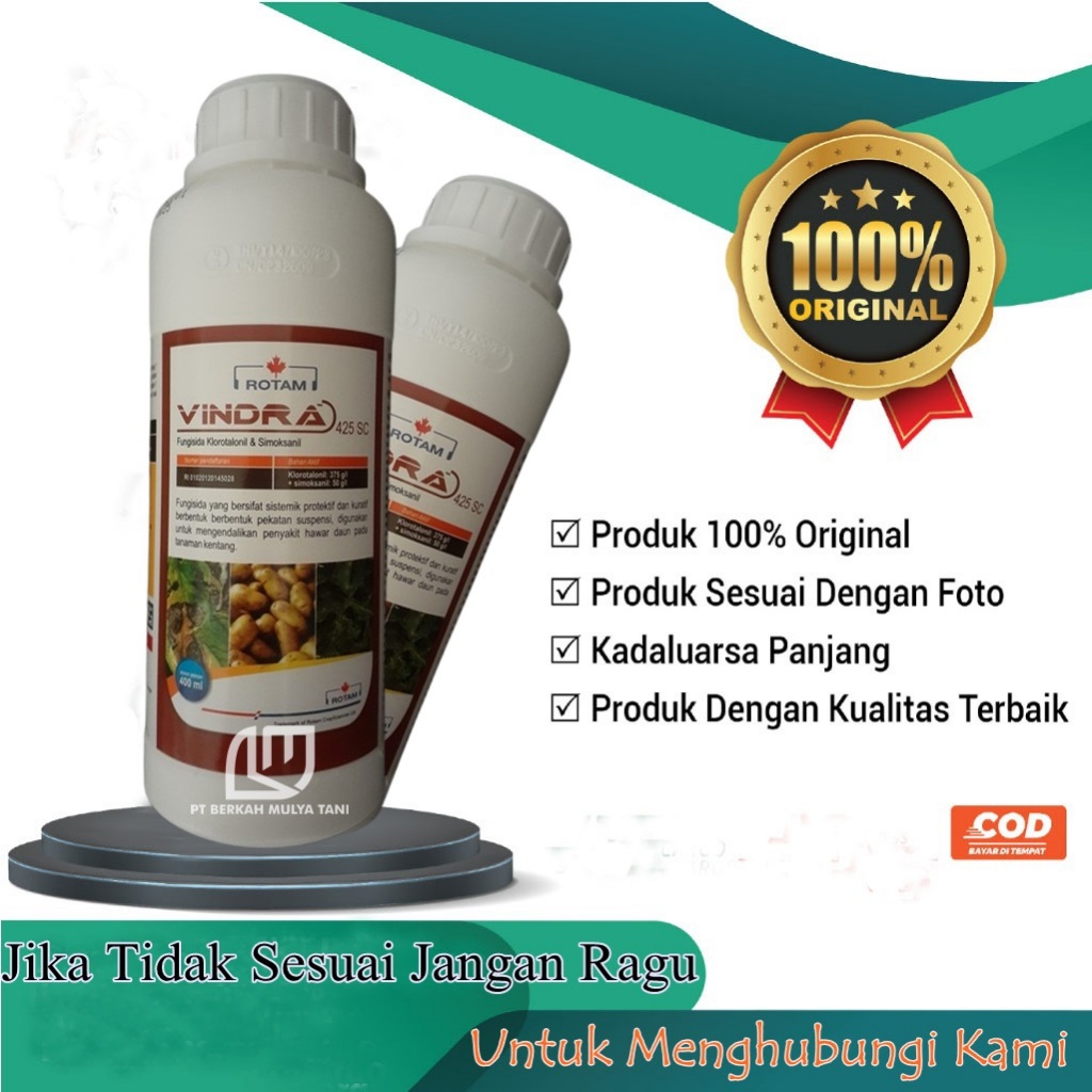 Jual Vindra 425 SC 400 ml Fungisida Sistemik Dan Kontak Bahan Aktif ...
