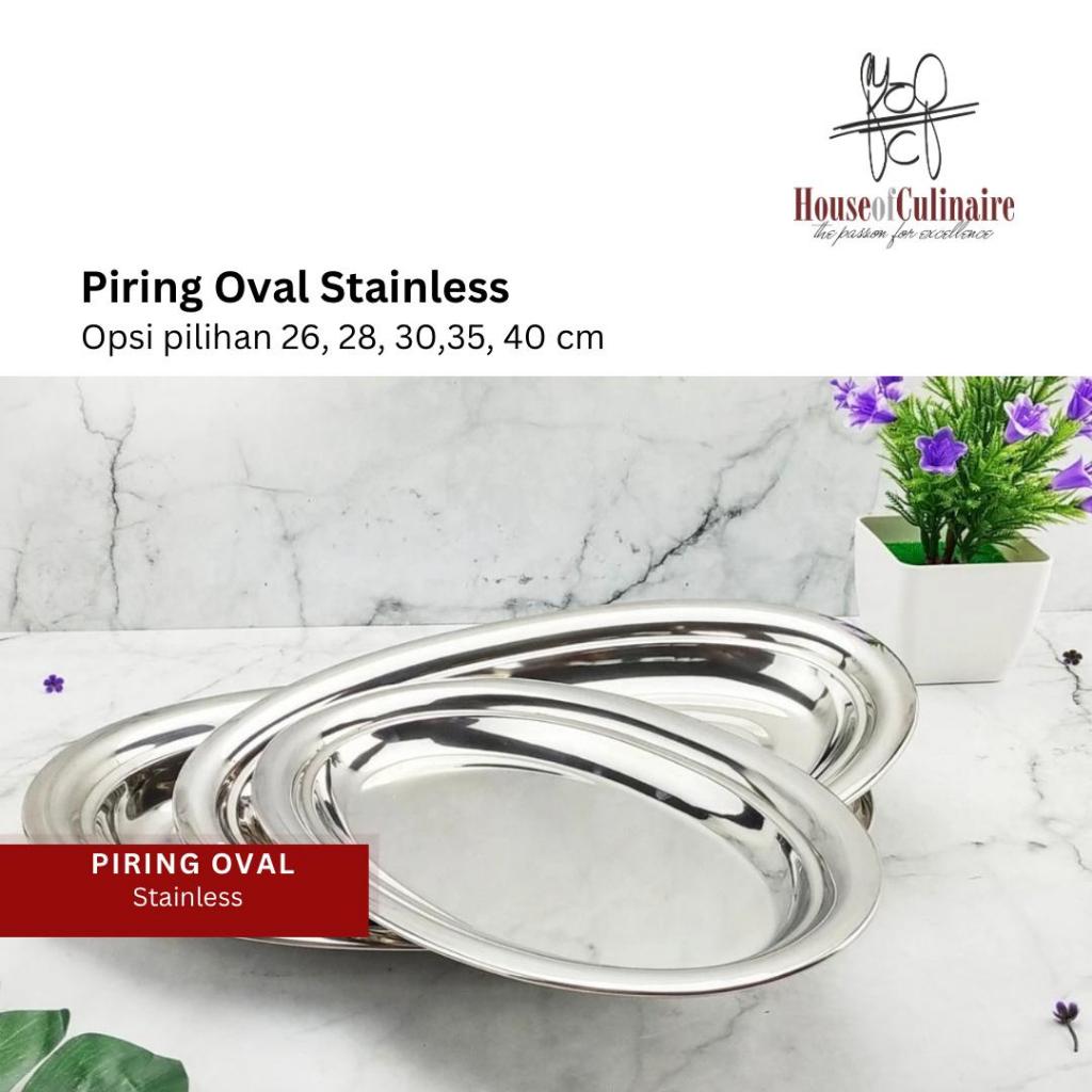 Jual Piring Oval Stainless Piring Lodor Stainless | Shopee Indonesia