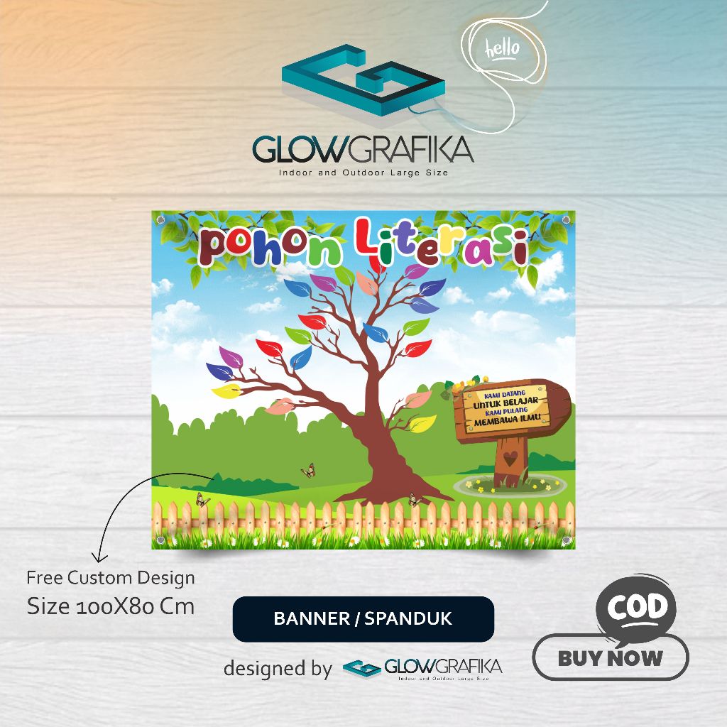 Jual Cetak Spanduk Banner Pohon Literasi | Shopee Indonesia