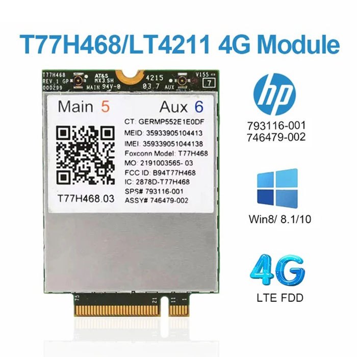 Jual WWAN Card 4G Lte Module LT4211 Wireless Wan Card T77H468.03 wlan50 ...