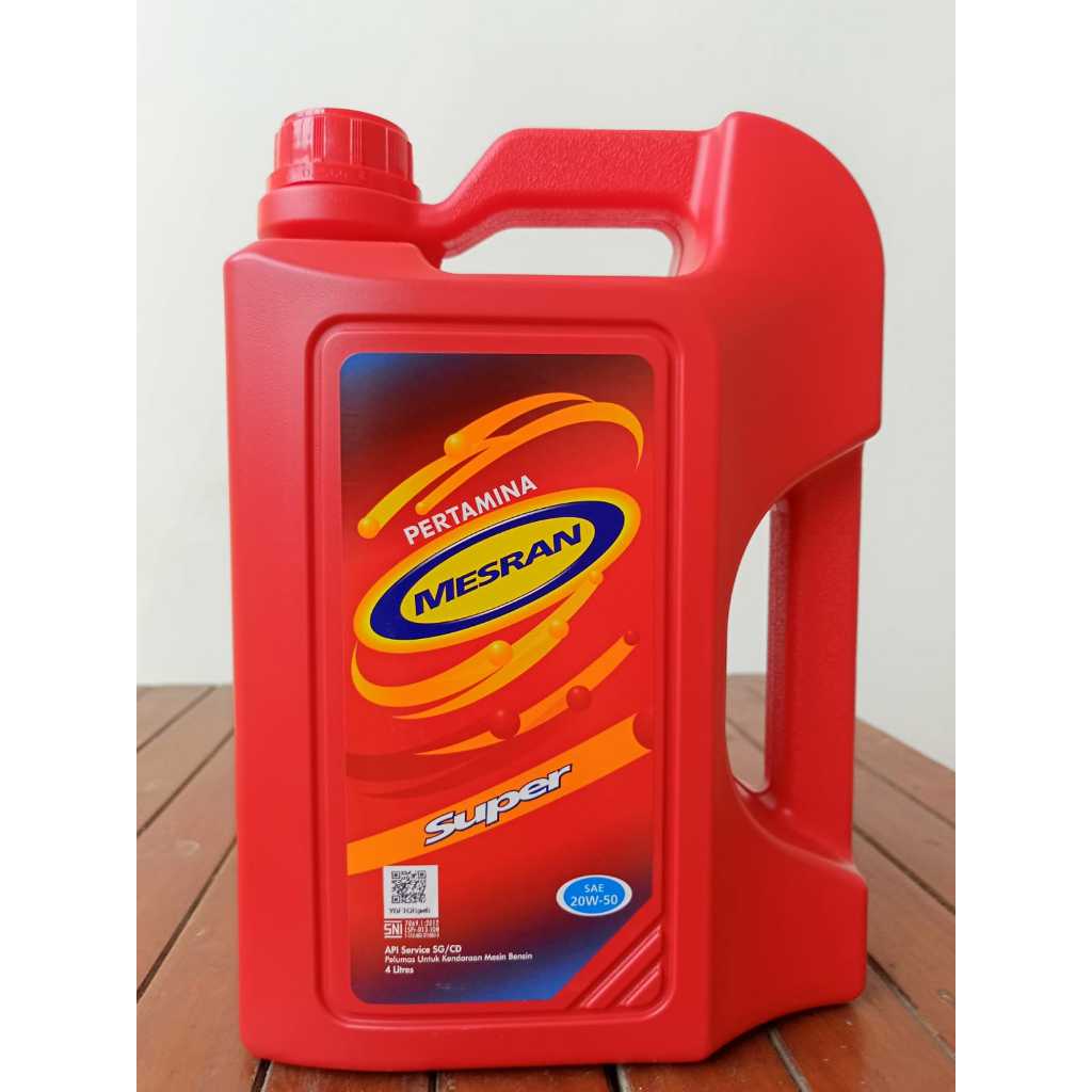Jual OLI PERTAMINA MESRAN SUPER 20W-50 SG/CD 4 LITER BARANG DI JAMIN ...
