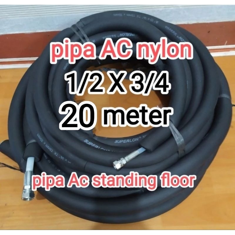 Jual pipa ac nylon 1/2 X 3/4 panjang 20 meter pipa ac standing floor ...