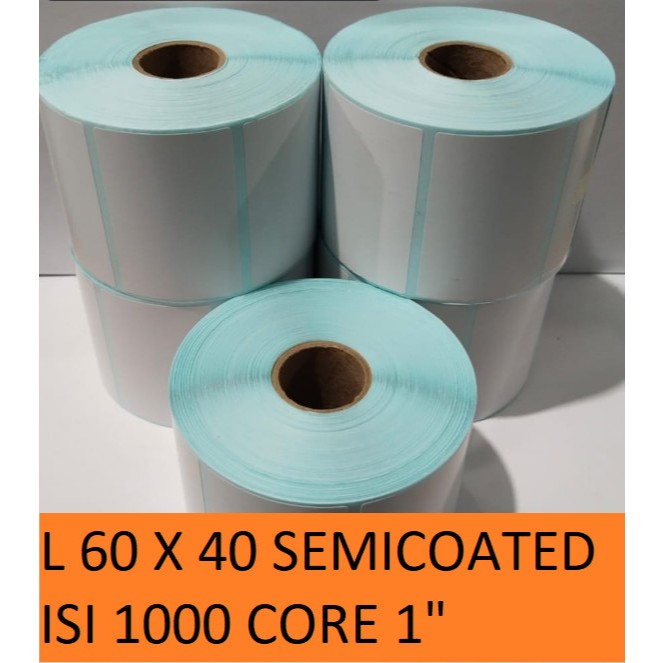 Jual LABEL BARCODE SEMICOATED 60 X 40 ISI 1000 - 60X40 | Shopee Indonesia