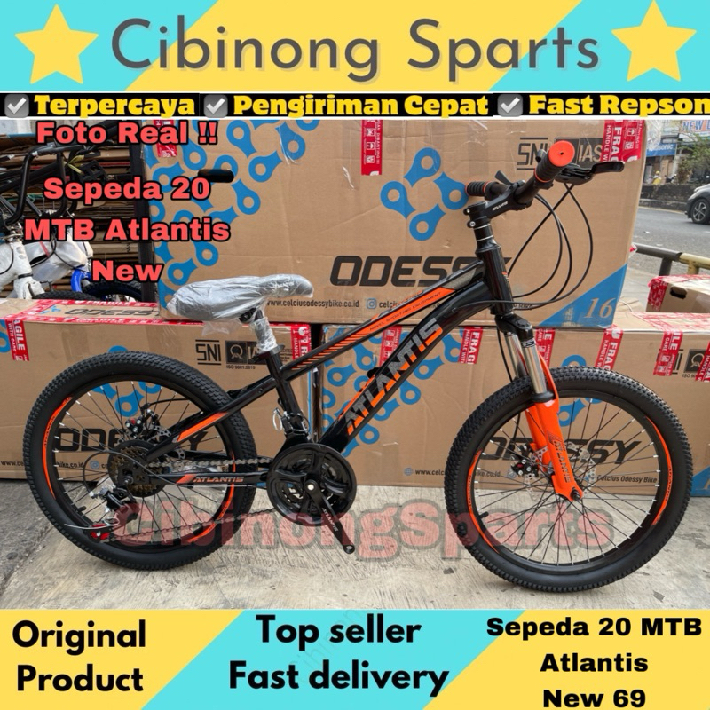 Jual Sepeda Gunung MTB 20 Atlantis 69 Diamond Rem Cakram 21Speeds New ...