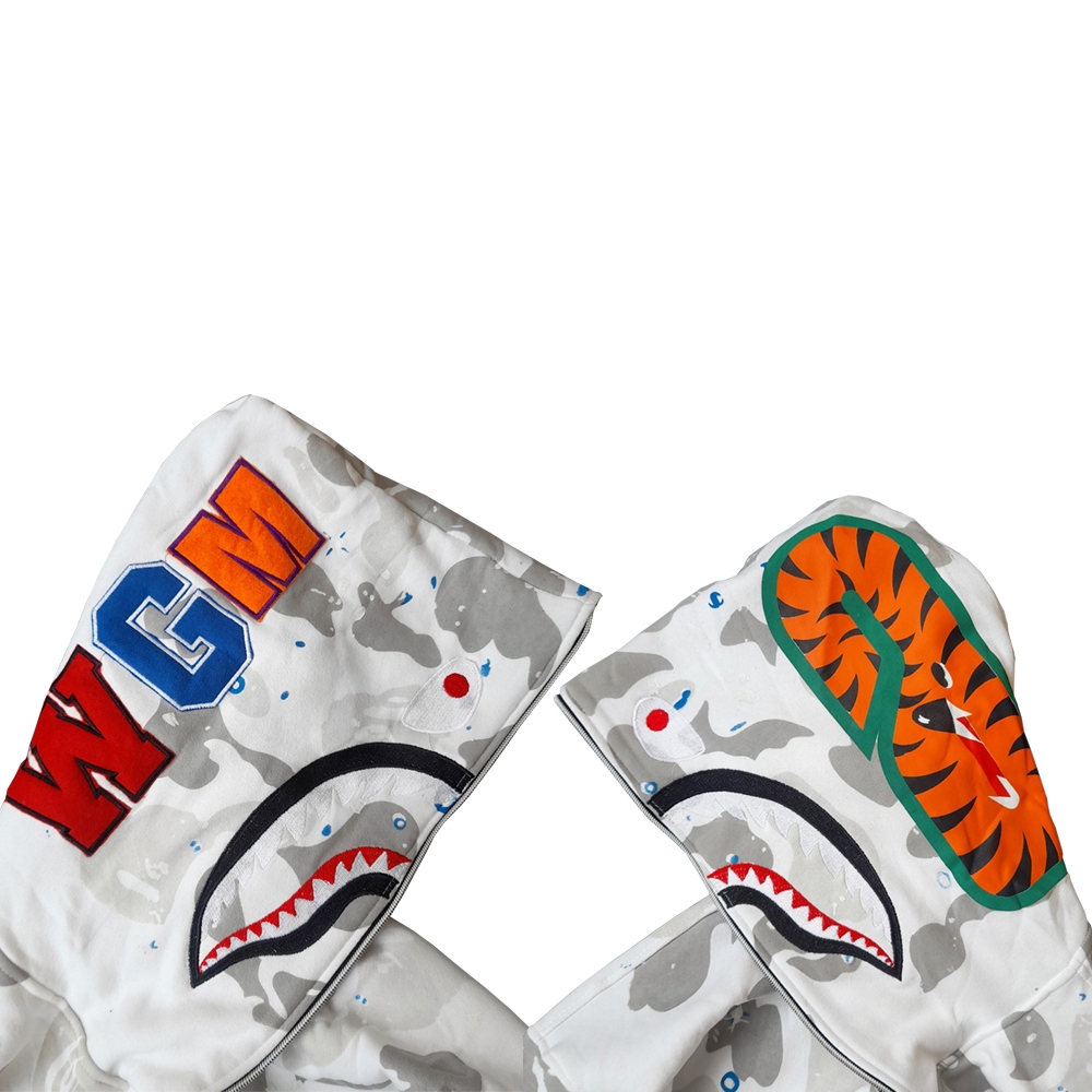 Jual JAKET FULL ZIPPER HOODIE BAPE SHARK WGM GLOW IN THE DARK | Shopee ...