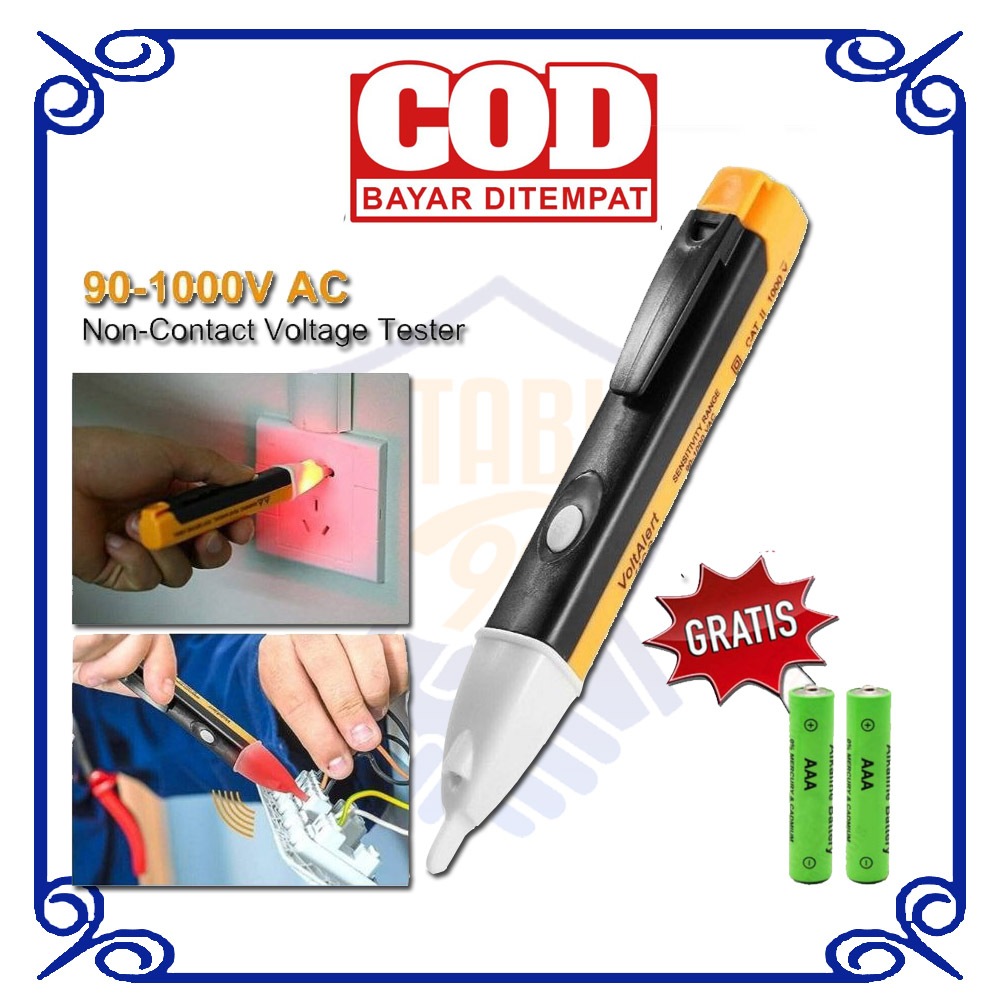 Jual Alat Deteksi Ngetest Aliran Arus Pen Tester Tespen Listrik Cek ...