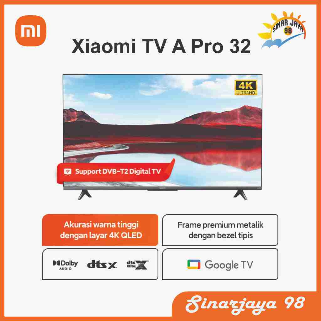 Jual TV XIAOMI MI TV A PRO 32" TV A 43" 2025 INCH SMART TV GOOGLE TV DIGITAL | Shopee Indonesia