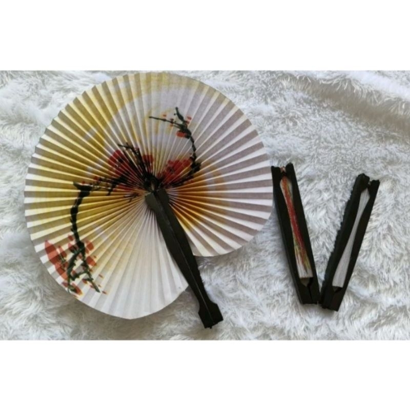 Jual Kipas tangan jadul kipas manual warna hitam kipas souvenir ...