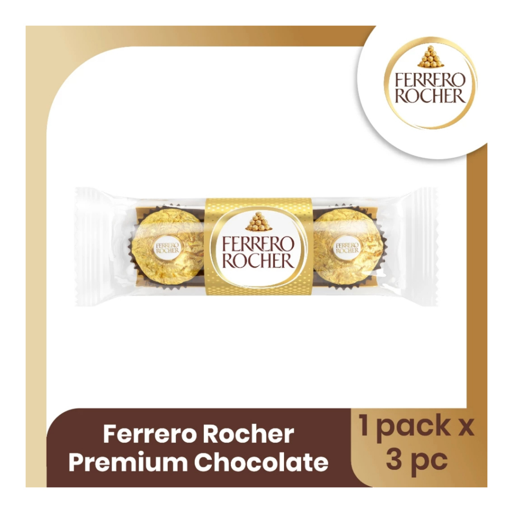 Jual Ferrero Rocher Premium Chocolate Isi 3 pcs | Shopee Indonesia