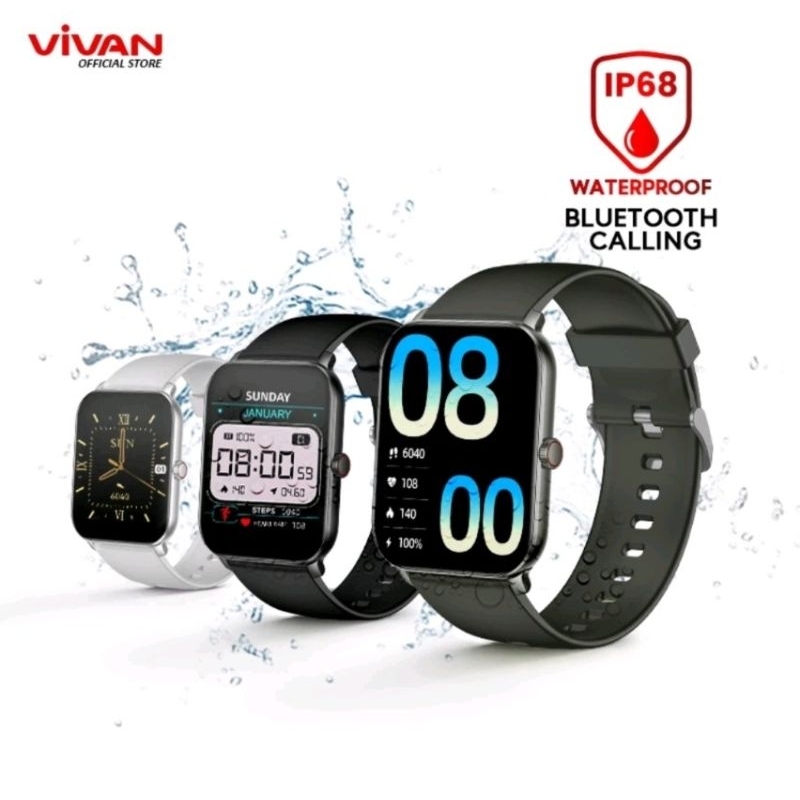 Jual VIVAN SMART WATCH VWF18 / VWY27 BLUETOOTH CALLING WATERPROOF IP68 ...
