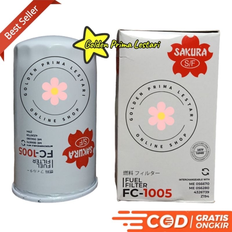 Jual Filter Solar Atas Fuso Ganjo 8dc9 6d22 Fuel Filter FC-1005 Sakura ...