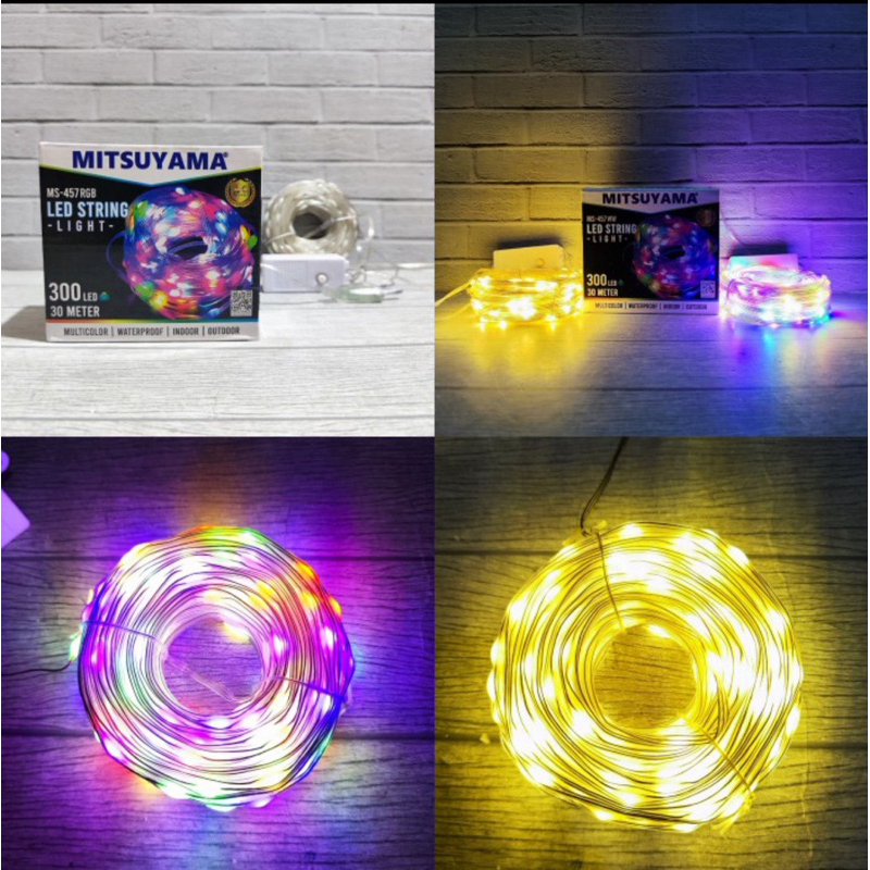Jual MITSUYAMA MS-457 LAMPU HIAS LED STRING LIGHT 300 LED 30 METER ANTI ...
