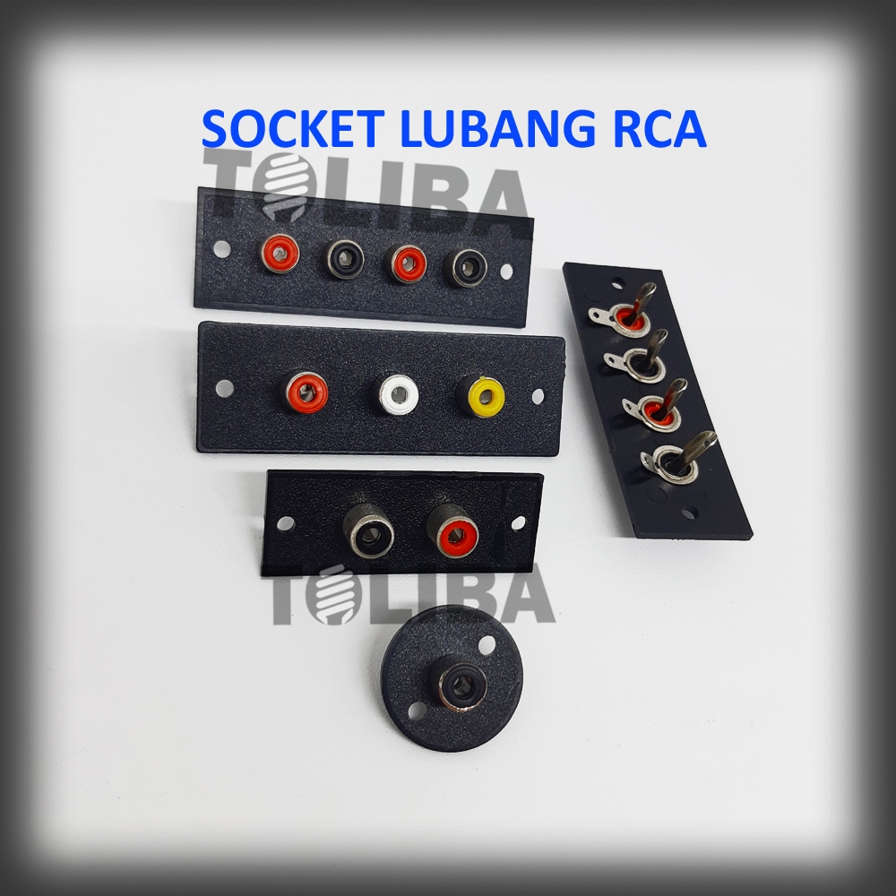 Jual soket rca 1 2 3 lubang 4 pin soket input output soket audio socket rca / colokan lubang rca ...