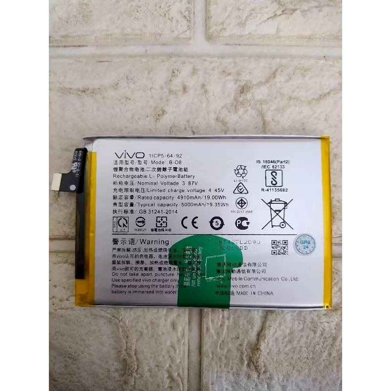 Jual BATERAI VIVO Y51 2020 / Y31 2020 / Y52s / Y51A / Y72 5G / B-08 NEW ...
