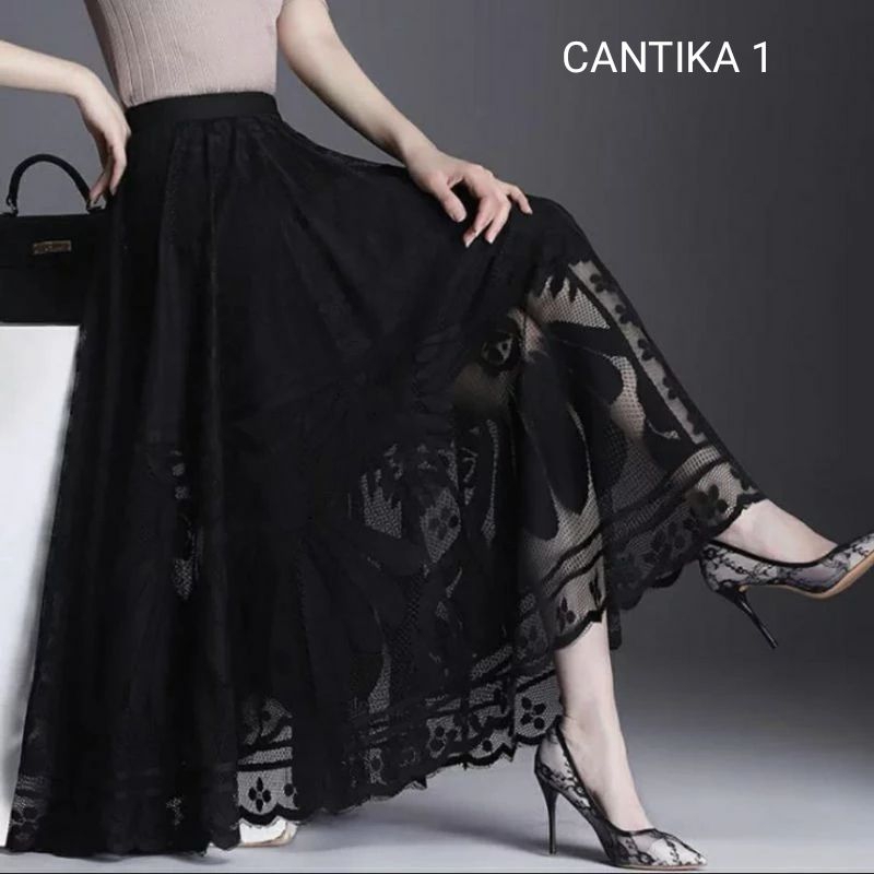 Jual CANTIKA JELITA ROK PANJANG TUTU BRUKAT RENDA PREMIUM MEWAH POLOS ...