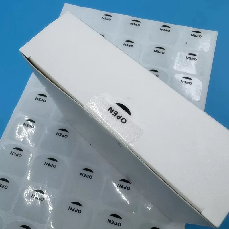 Jual Sticker Segel Bulat Kotak Label Sticker Transparant Vinyl Open ...