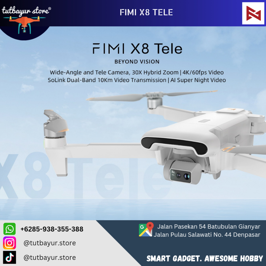 Jual FIMI X8 TELE Combo Drone 4K 48MP Camera 3-axis Gimbal 10km 38 Min Flight Time | Shopee ...