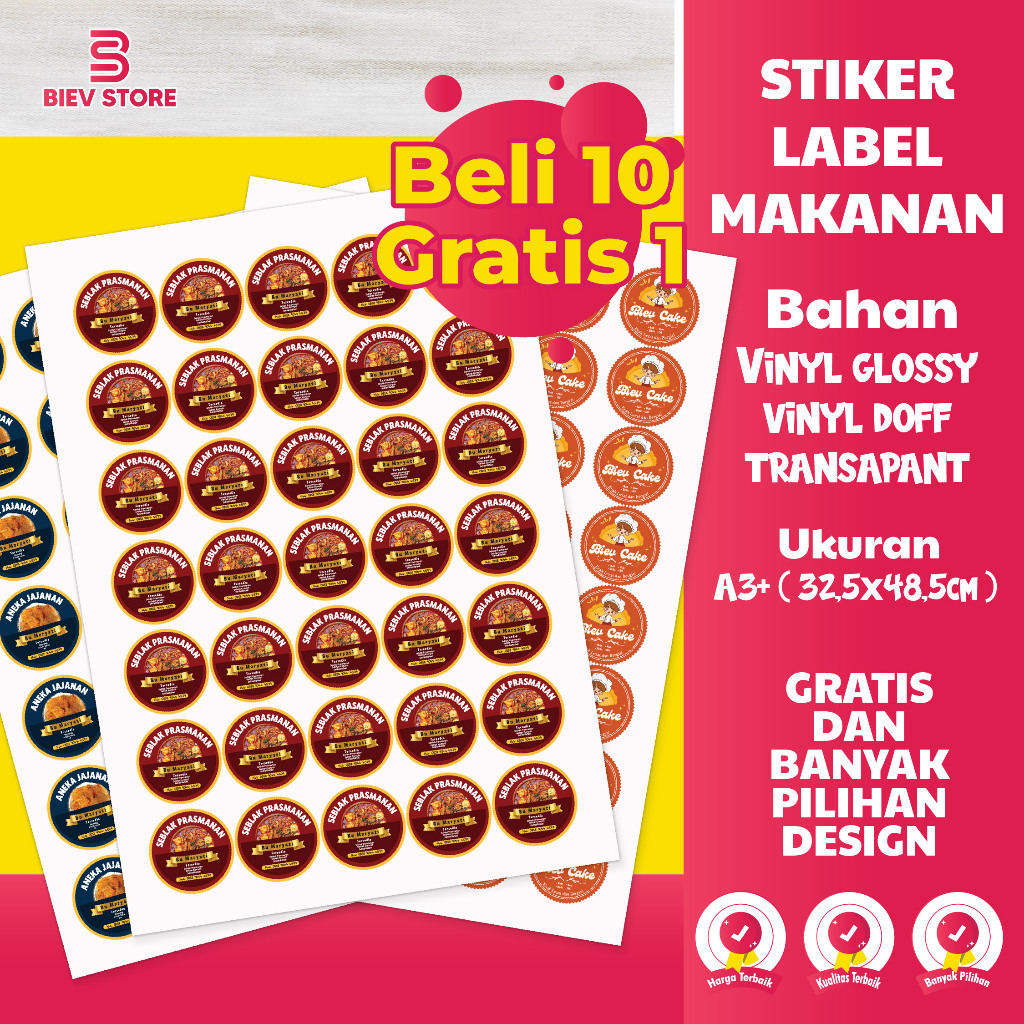 Jual STIKER LABEL MAKANAN | STIKER LABEL CUSTOM DESAIN | STIKER LABEL ...
