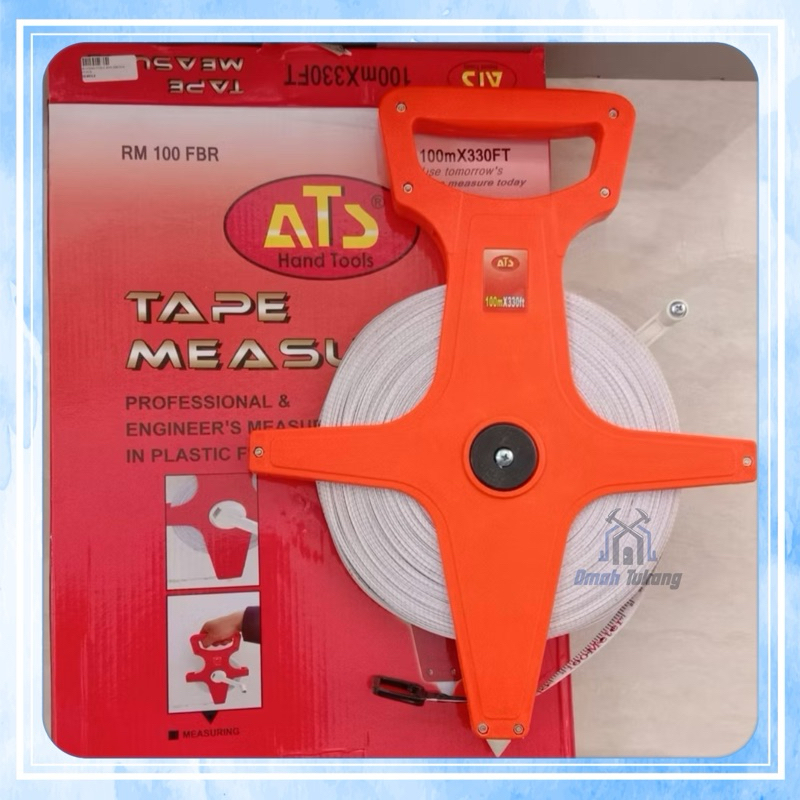Jual Meteran 100 meter ATS / Meteran Tanah 100 meter / Meteran Roll ...