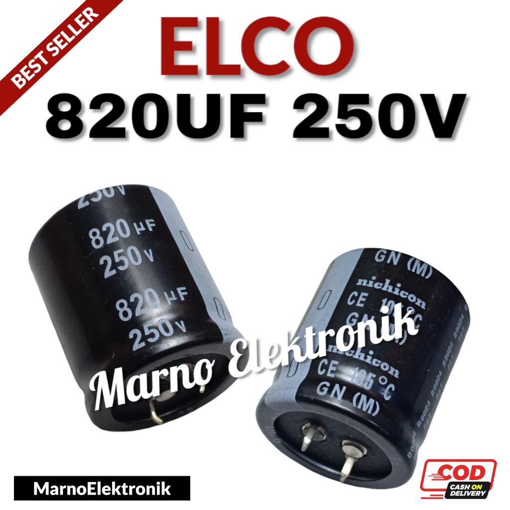 Jual CAPASITOR ELCO 820UF 250V KAPASITOR ASLI ORI ORIGINAL | Shopee Indonesia