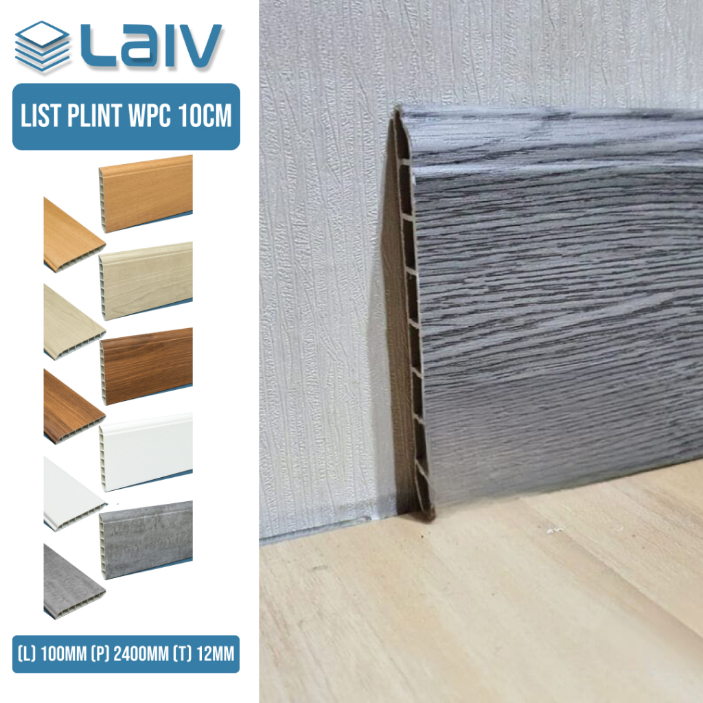 Jual LAIV List Plint Lantai WPC 10CM Lis Tembok Parkit Plank WPC Skirting List Lantai Vinyl SPC ...