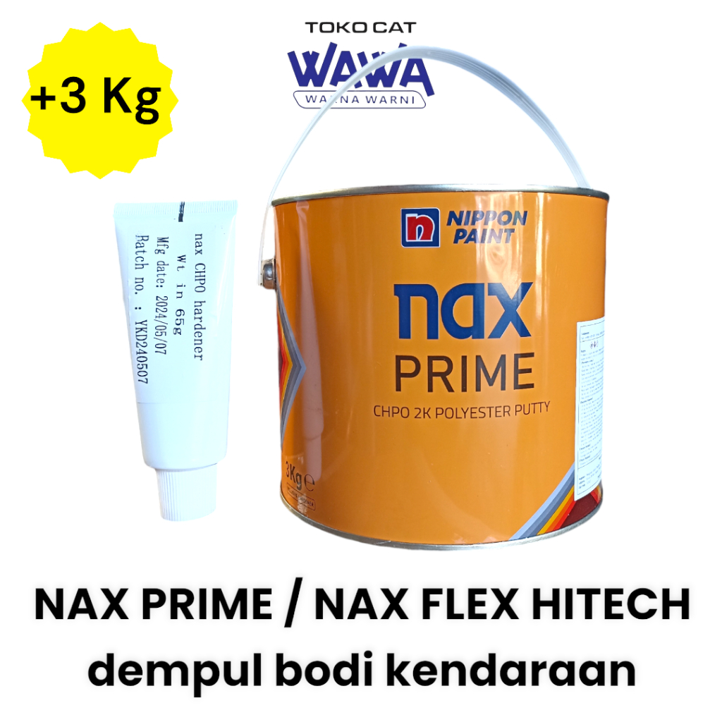 Jual dempul nax prime nax flex Hitech CHPO 2K polyester putty 3kg ...