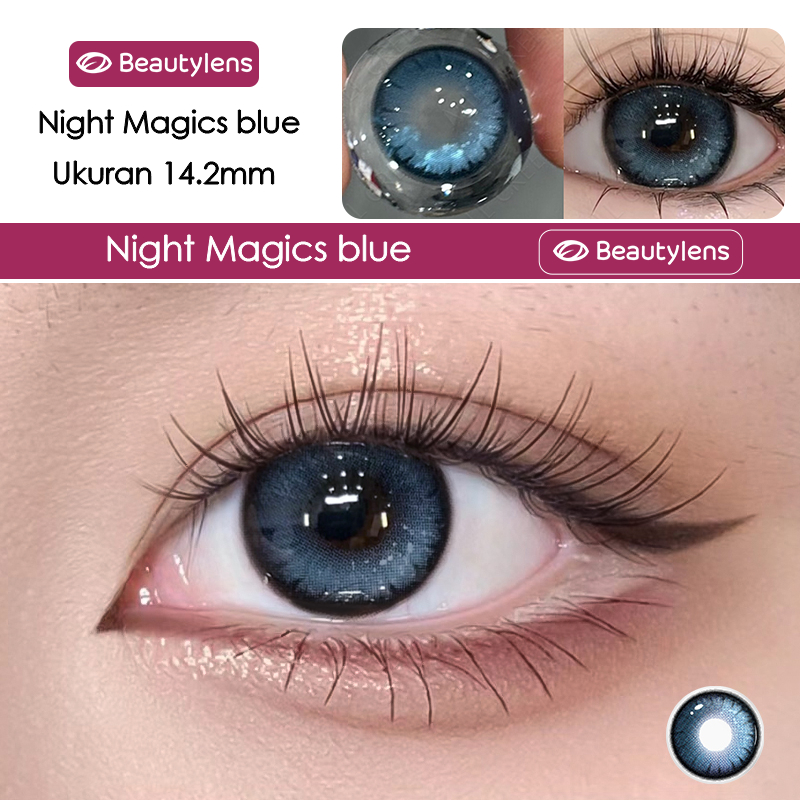 Jual Live20 Night Magics Blue 14.2 BEAUTYLENS Softlens Merah Biru ...
