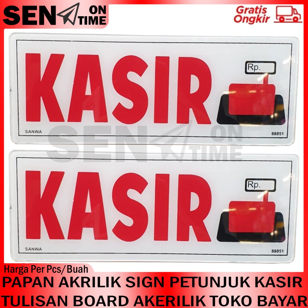Jual Papan Akrilik Sign Board Petunjuk Kasir Tempat Bayar Stiker ...