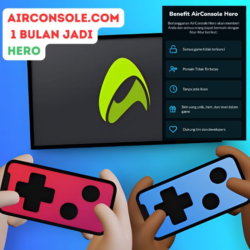 Jual Air Console | AirConsole Hero 1 Bulan - ( Kode Hero ) buka semua fitur ( IOS/Android/PC ...