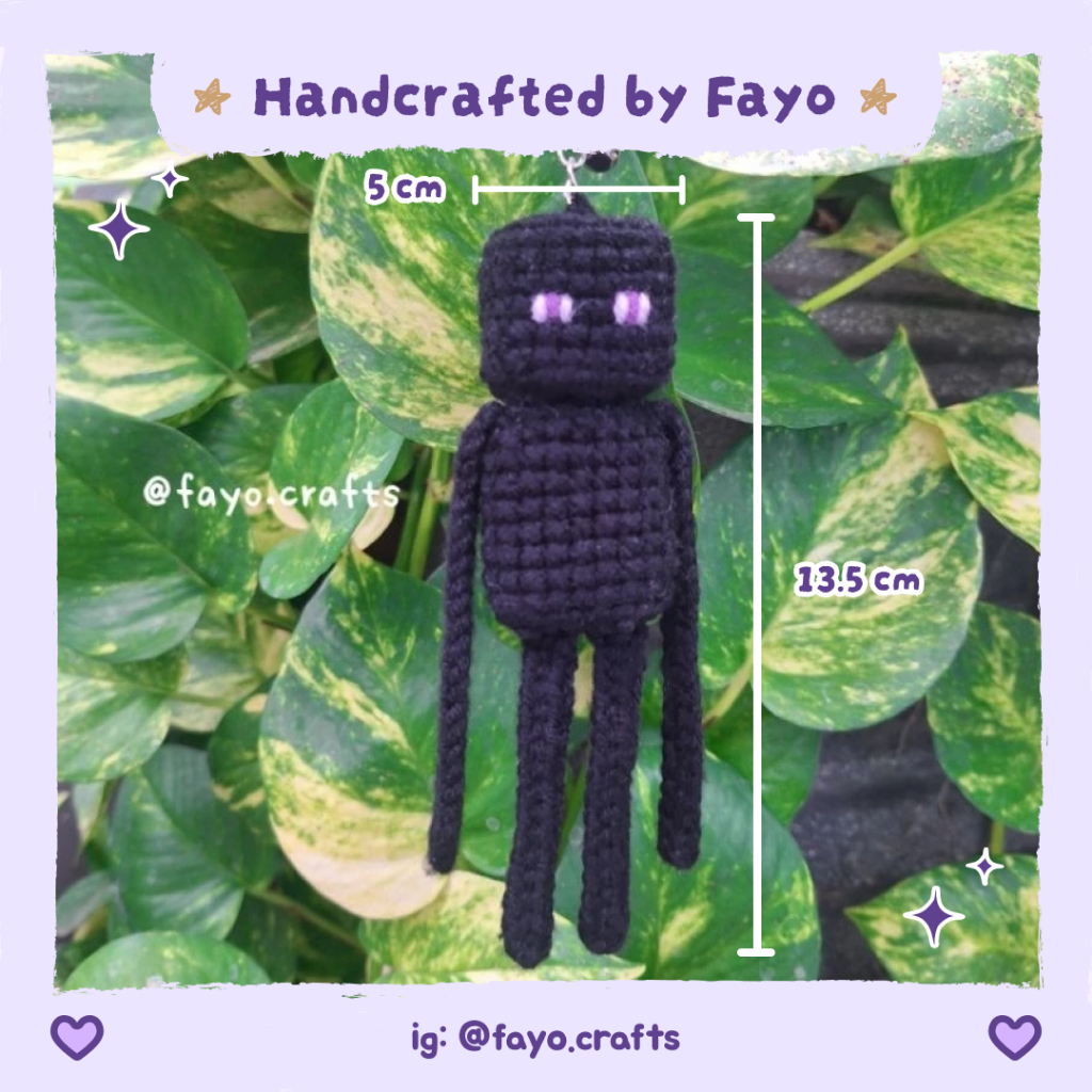 Jual [Crochet by FAYO] Gantungan Kunci Enderman Minecraft Rajut ...