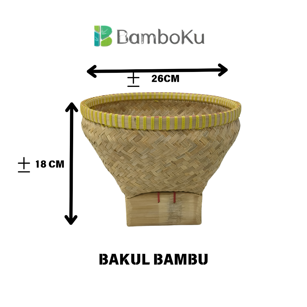 Jual Bakul / wakul tempat nasi / boboko anyaman bambu 25-26 cm | Shopee ...