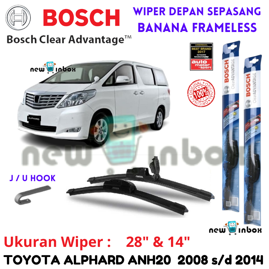 Jual Wiper Depan Mobil Toyota Alphard Anh20 2008 2014 Sepasang