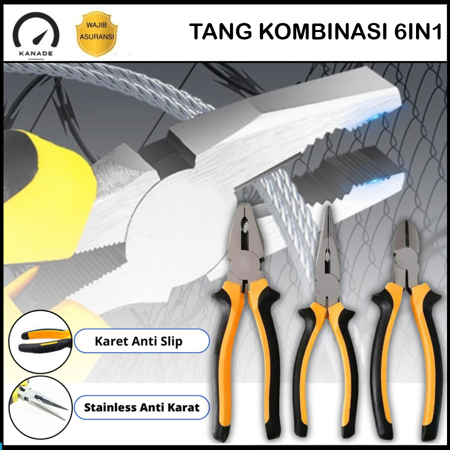 Jual Tang Potong Kombinasi Lancip 6in1 / Peralatan Perkakas Tangan ...