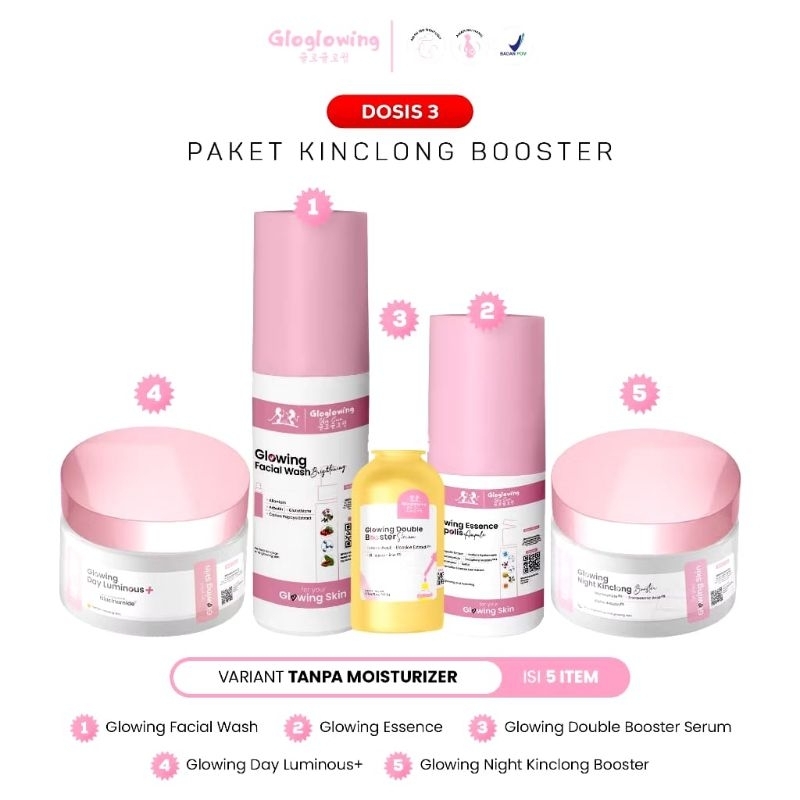 Jual Paket kinclong Booster Dosis 3 Gloglowing paket lengkap isi 5 ...
