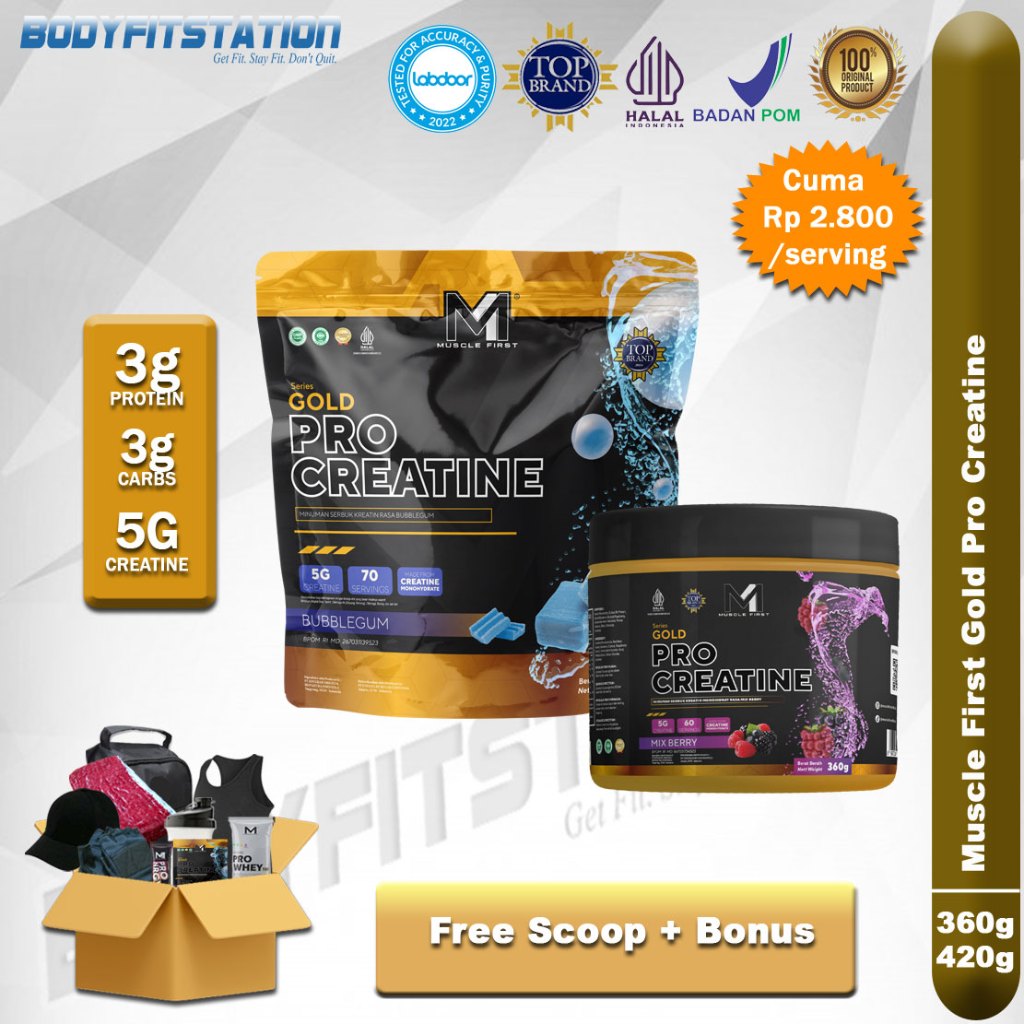 Jual Muscle First Gold Pro Creatine 360 & 420 grams - Suplemen M1 ...