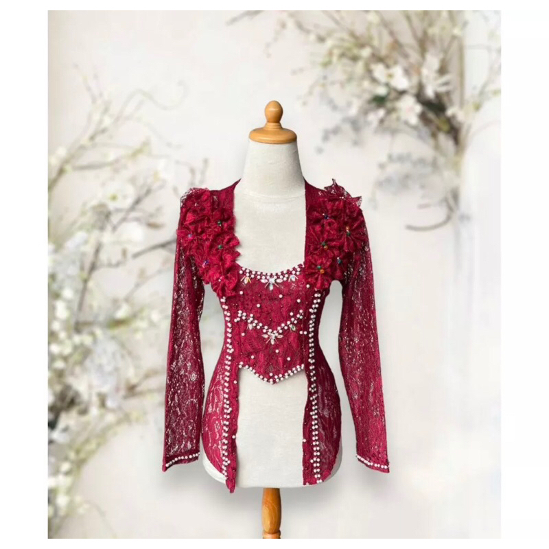 Jual kebaya bunga /kebaya kutubaru /kebaya modern /kebaya wisuda ...