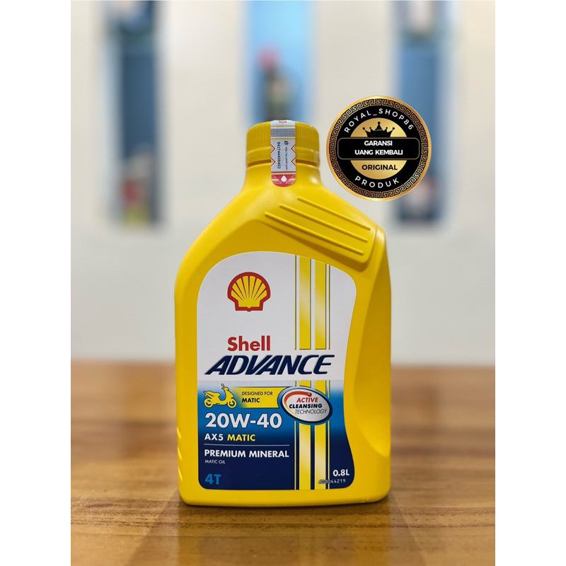 Jual OLI SHELL AX5 MATIC SAE 20W-40 800 ML ORIGINAL OLI MOTOR MATIC MIO ...
