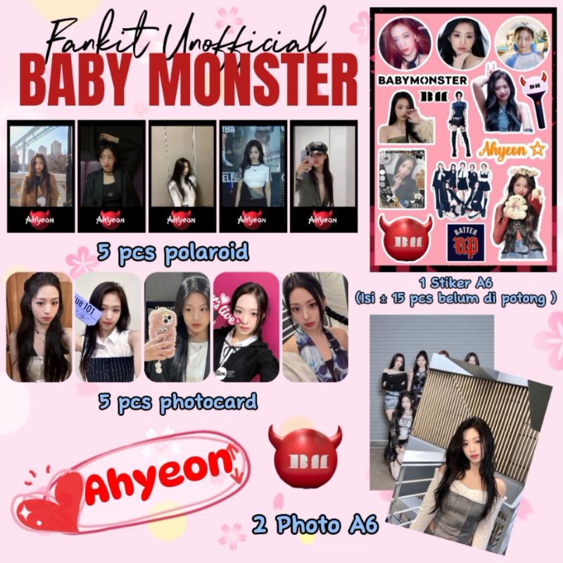 Jual Fankit BABY MONSTER / FANKIT KPOP / BABY MONSTERS / AHYEON ...