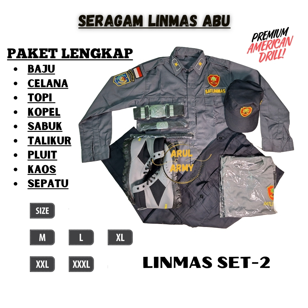 Jual GROSIR BAJU SERAGAM LINMAS SATLINMAS HANSIP TERBARU 2024 PAKET ...