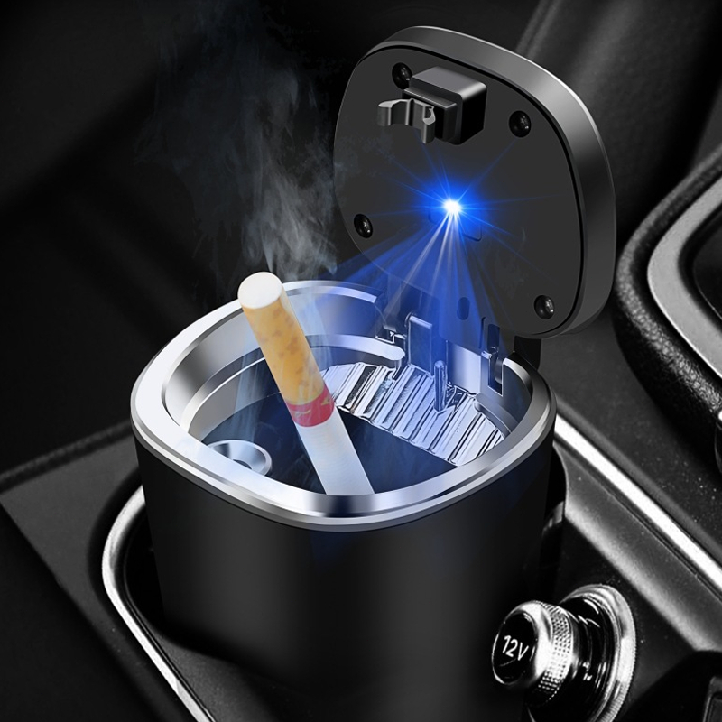 Jual Led Asbak Rokok Mobil Led Car Ashtray Cup Holder/Tempat Sampah Abu ...