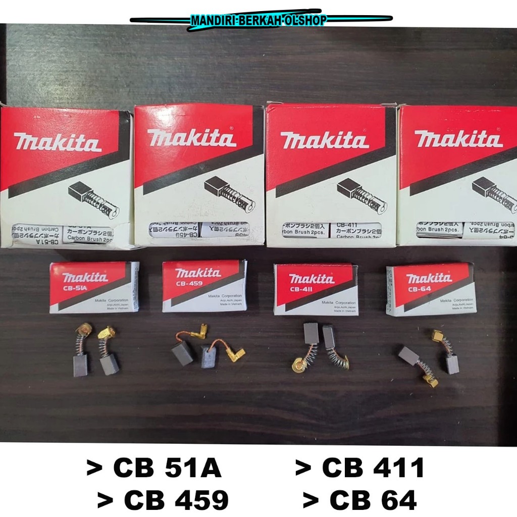 Jual Carbon Brush Brostel MAKITA CB 51 CB 64 CB 411 CB 459 CB 100 / Spul / Sepul / Bostel ...