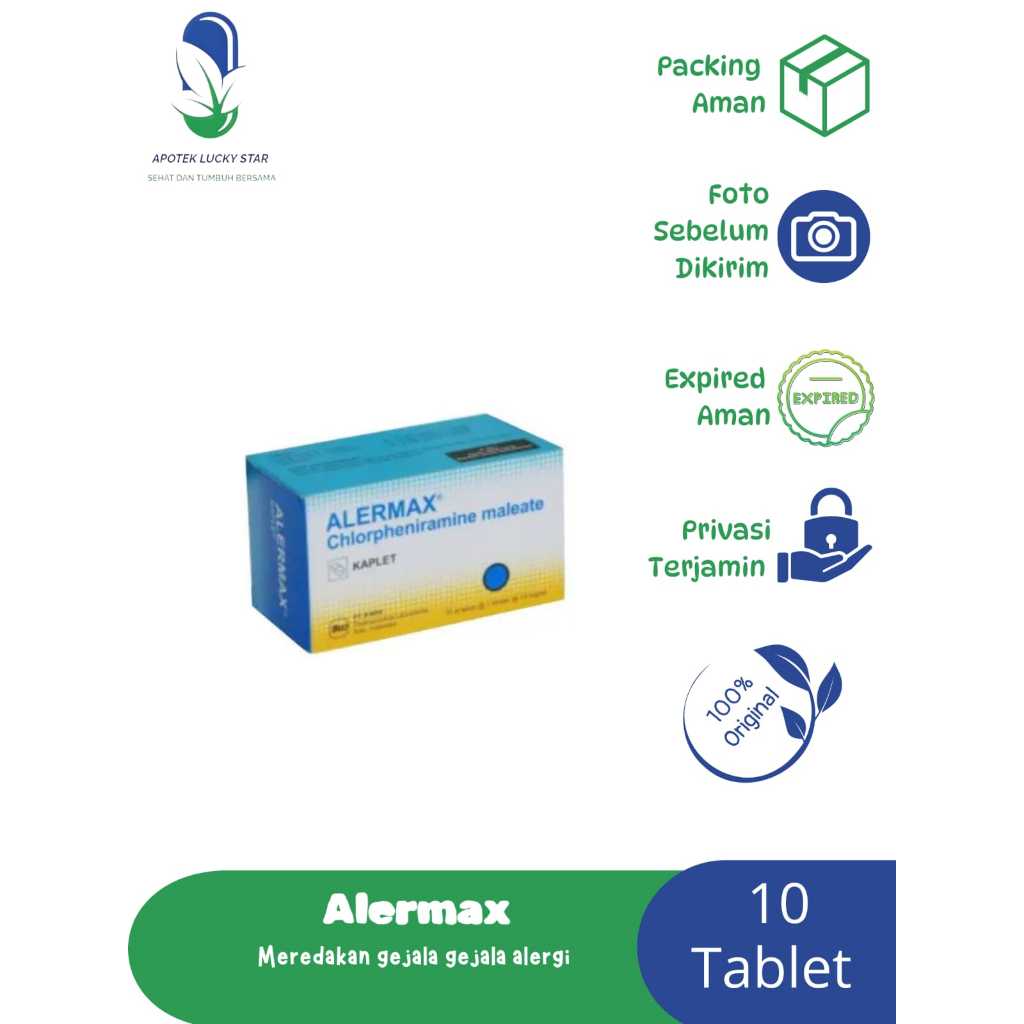 Jual Alermax 10 Tablet - Obat Alergi Rinitis | Shopee Indonesia