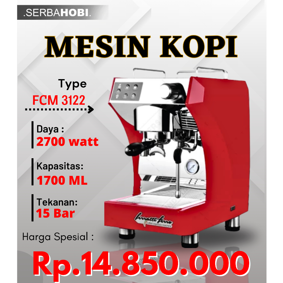 Jual Espresso Machine / Mesin Kopi Espresso FCM 3122 | Shopee Indonesia